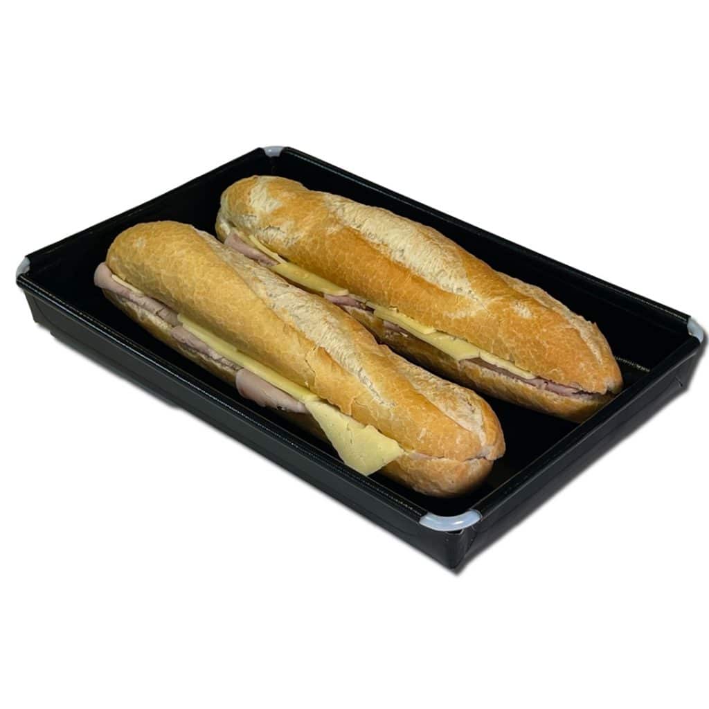 Black Teflon Tray - 28x18x3cm