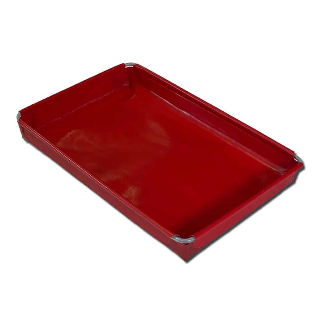 Red Teflon Tray - 28x18x3cm