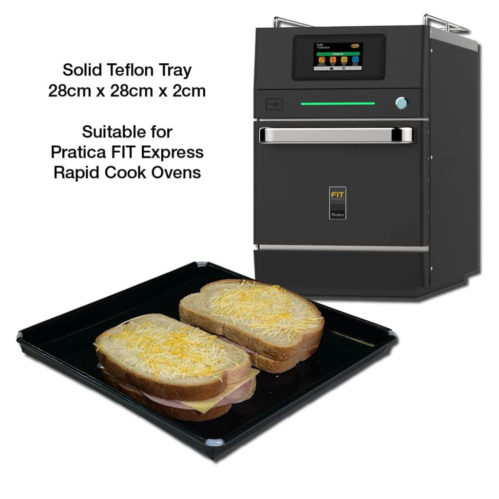 Black Teflon Tray - 28x28x2cm